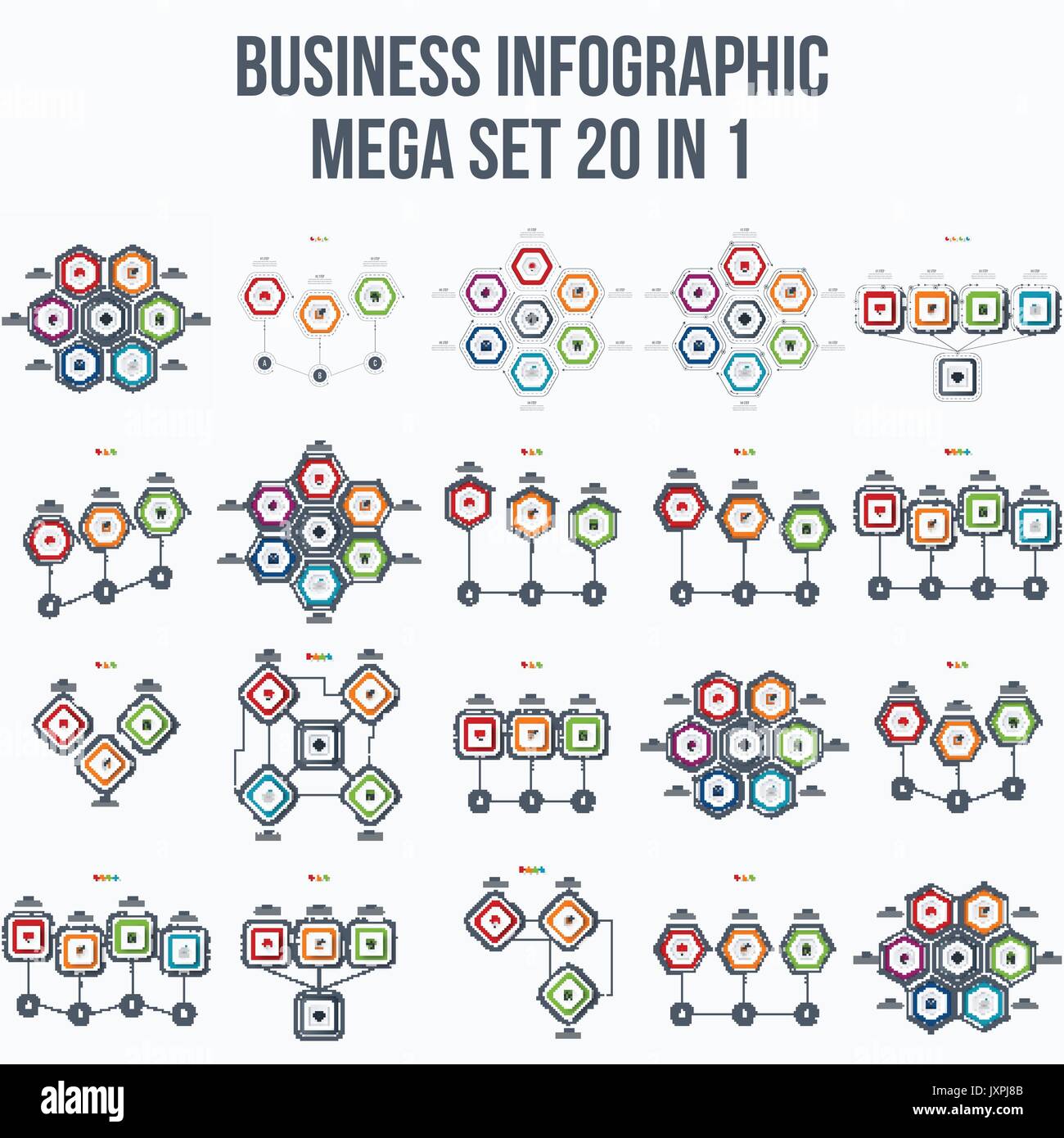 Set with infographics. Data and information visualization. Template ...