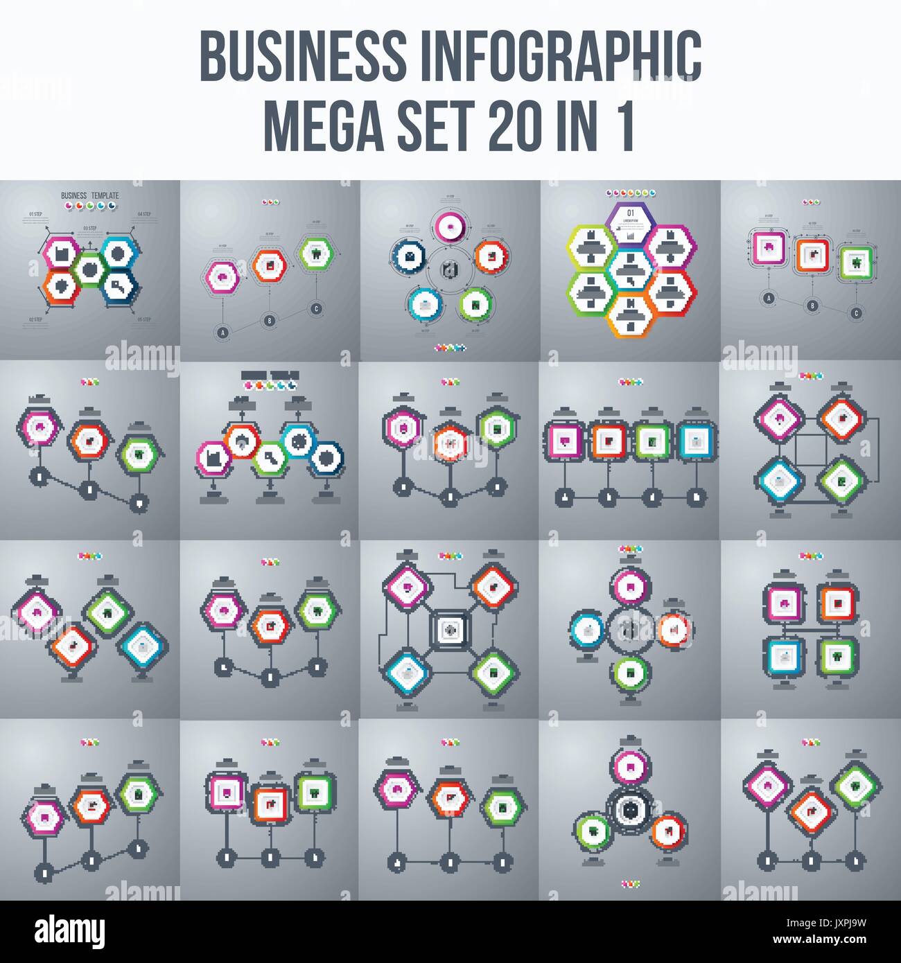 Set with infographics. Data and information visualization. Template ...