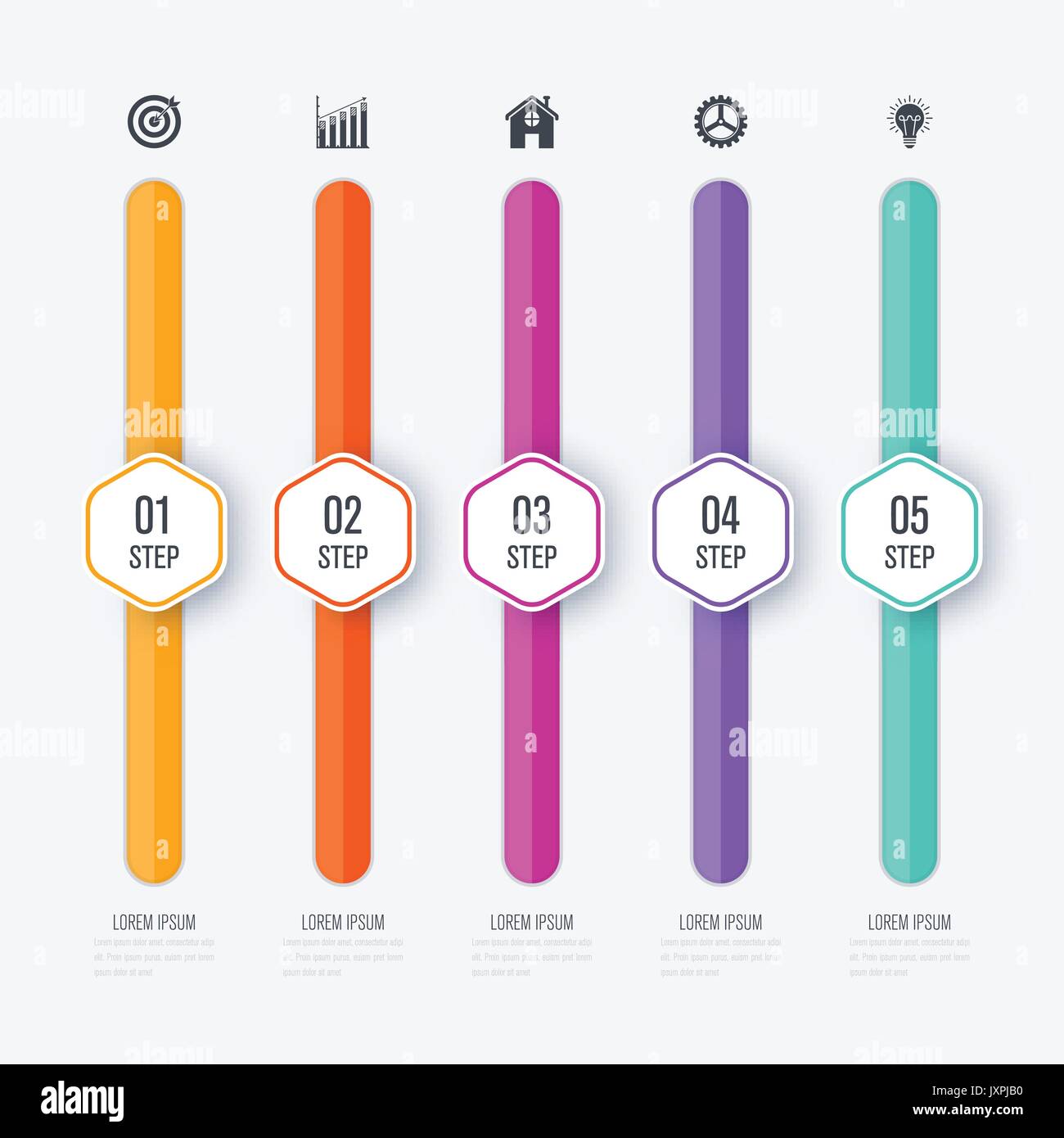 Vector illustration infographic five options. Stock vector Stock Vector ...