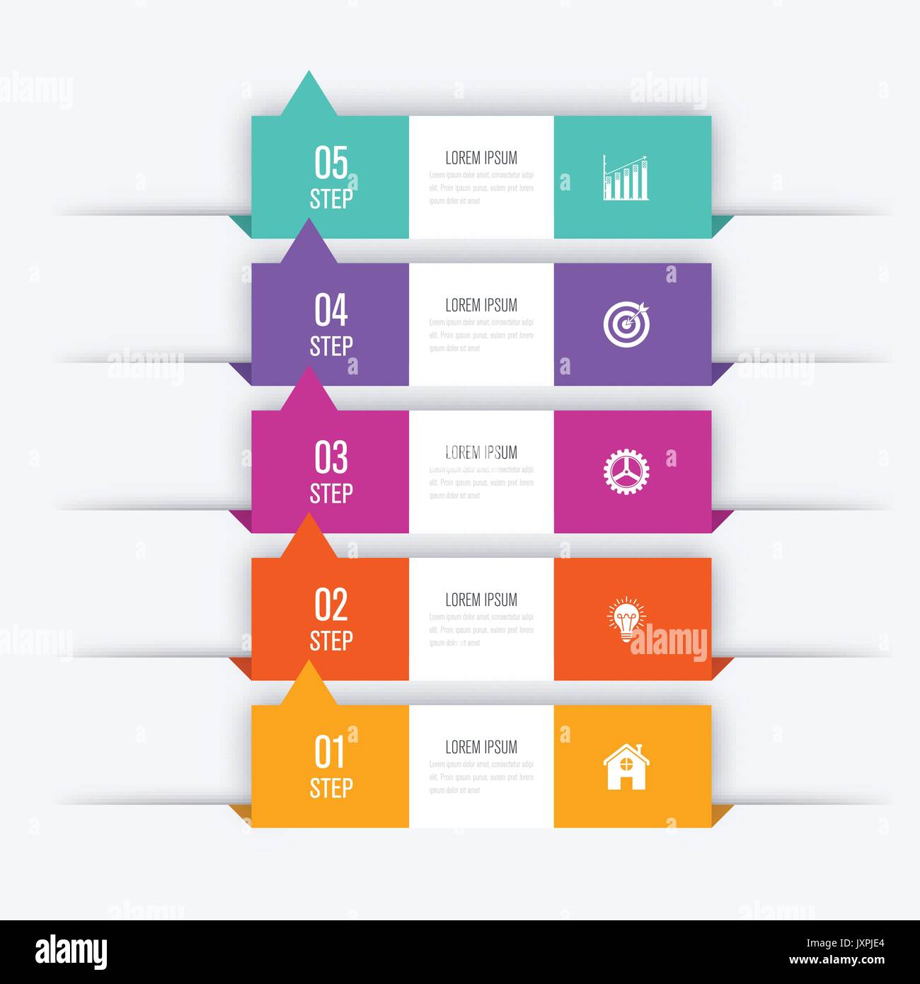 Vector illustration infographic five options. Stock vector Stock Vector ...