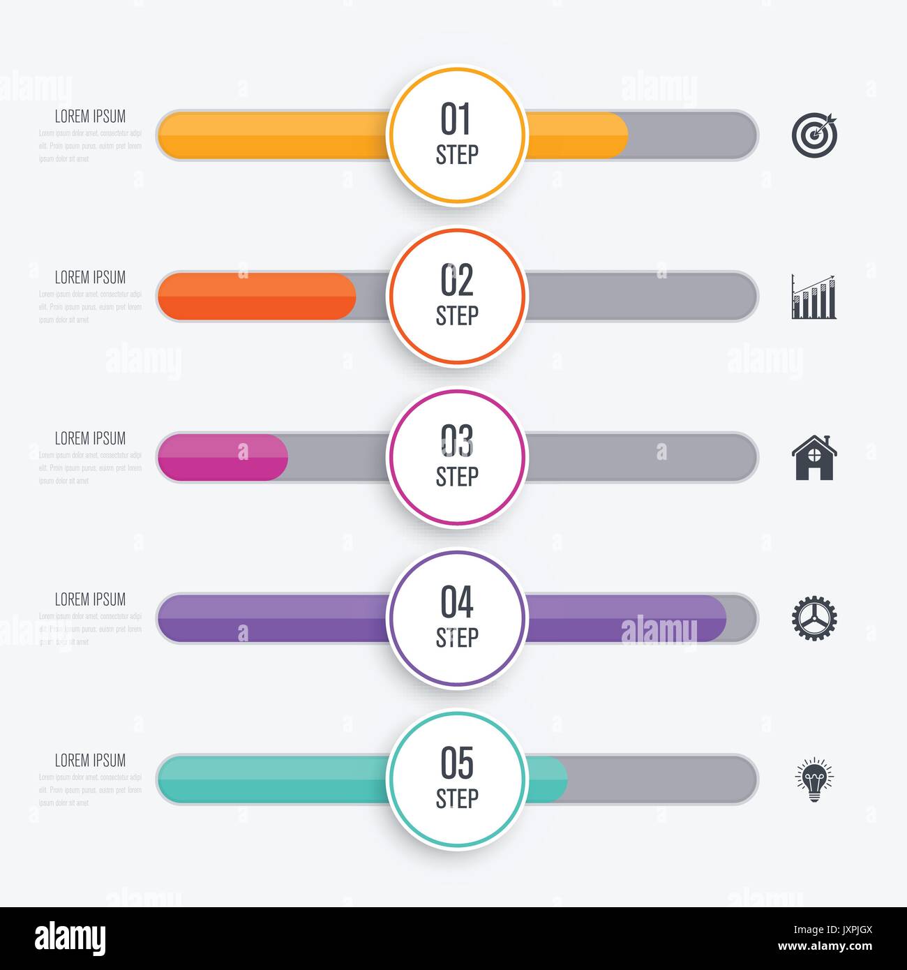 Vector illustration infographic five options. Stock vector Stock Vector ...