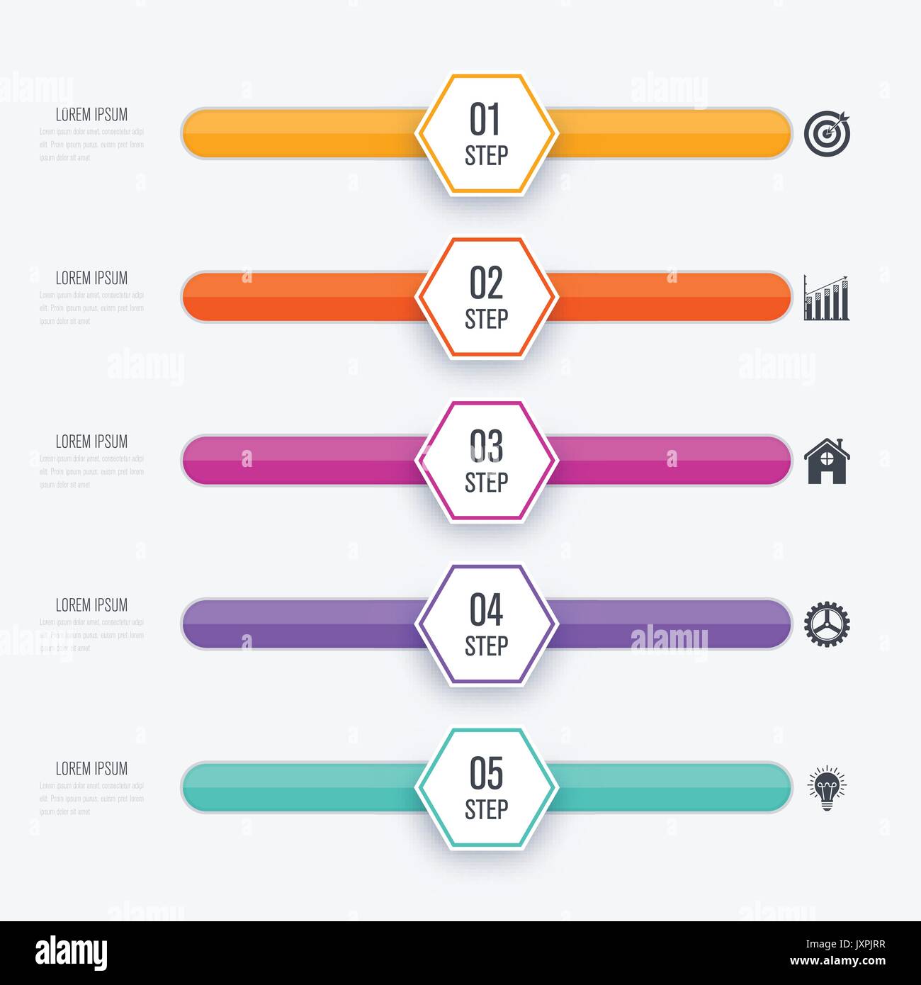 Vector illustration infographic five options Stock Vector Image & Art ...