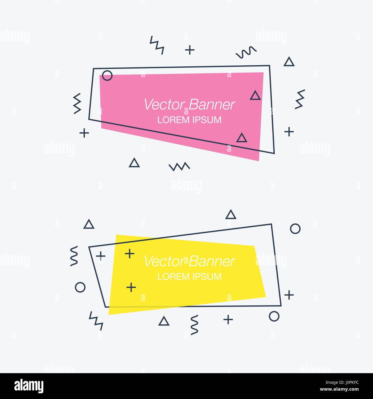 trendy flat geometric vector banners Stock Vector Image & Art - Alamy