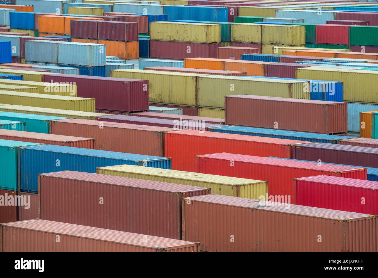 Stacks of containers Stock Photo - Alamy