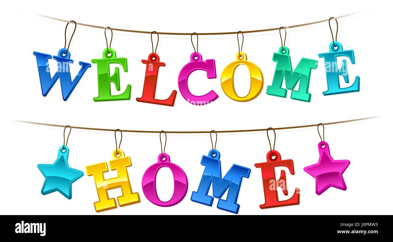 Welcome home banner Stock Vector Images - Alamy