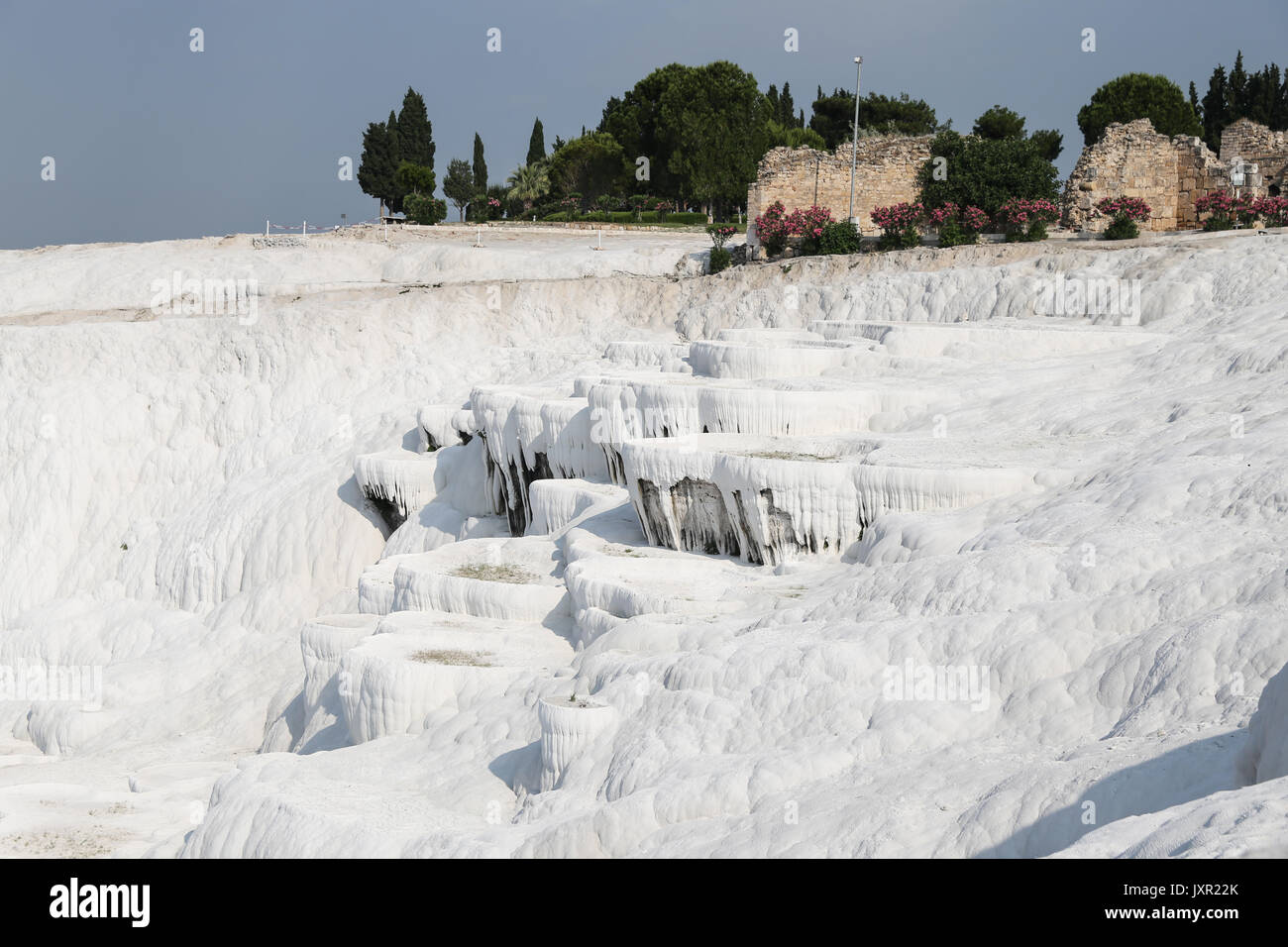 Travertines in Pamukkale Cotton Castle, Denizli, Turkey Stock Photo - Alamy