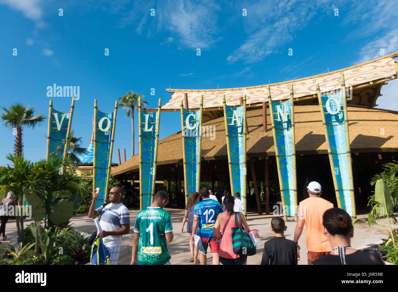 Entrance to Volcano Bay Water Park at Universal Orlando Resort Stock ...