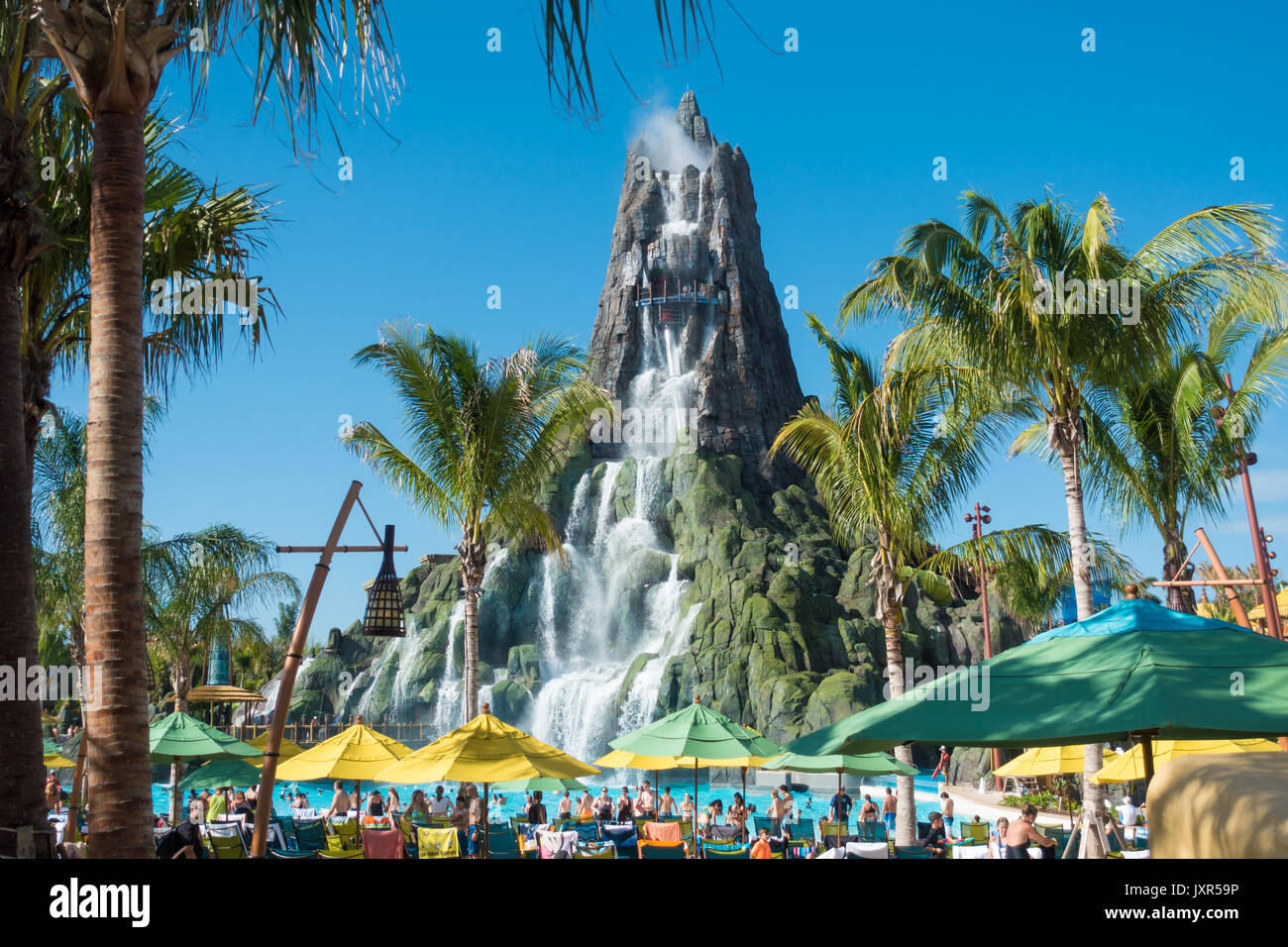 Volcano Bay Water Park at Universal Orlando Resort Stock Photo - Alamy