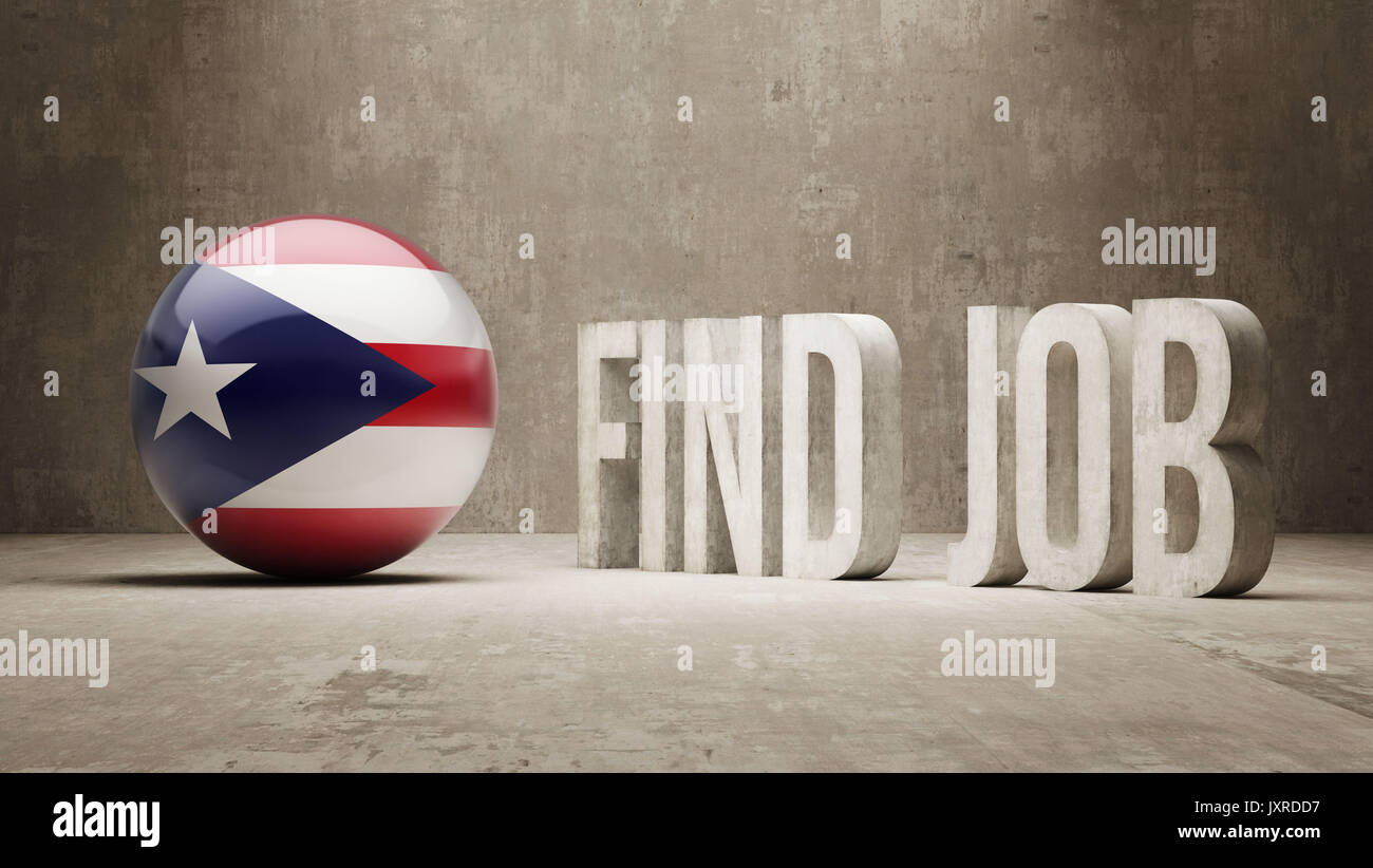 Puerto Rico High Resolution Find Job Concept Stock Photo - Alamy