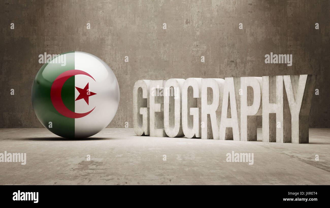 Algeria High Resolution Geography Concept Stock Photo - Alamy