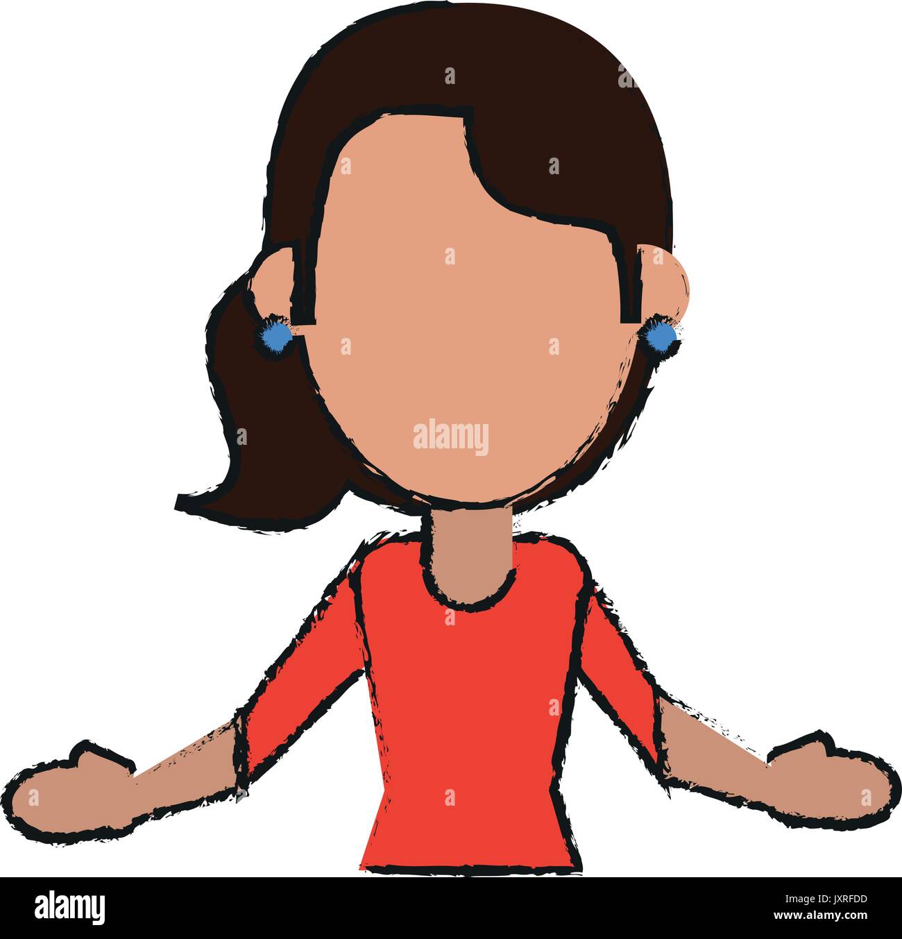 Woman standing with open arms Stock Vector Images - Alamy