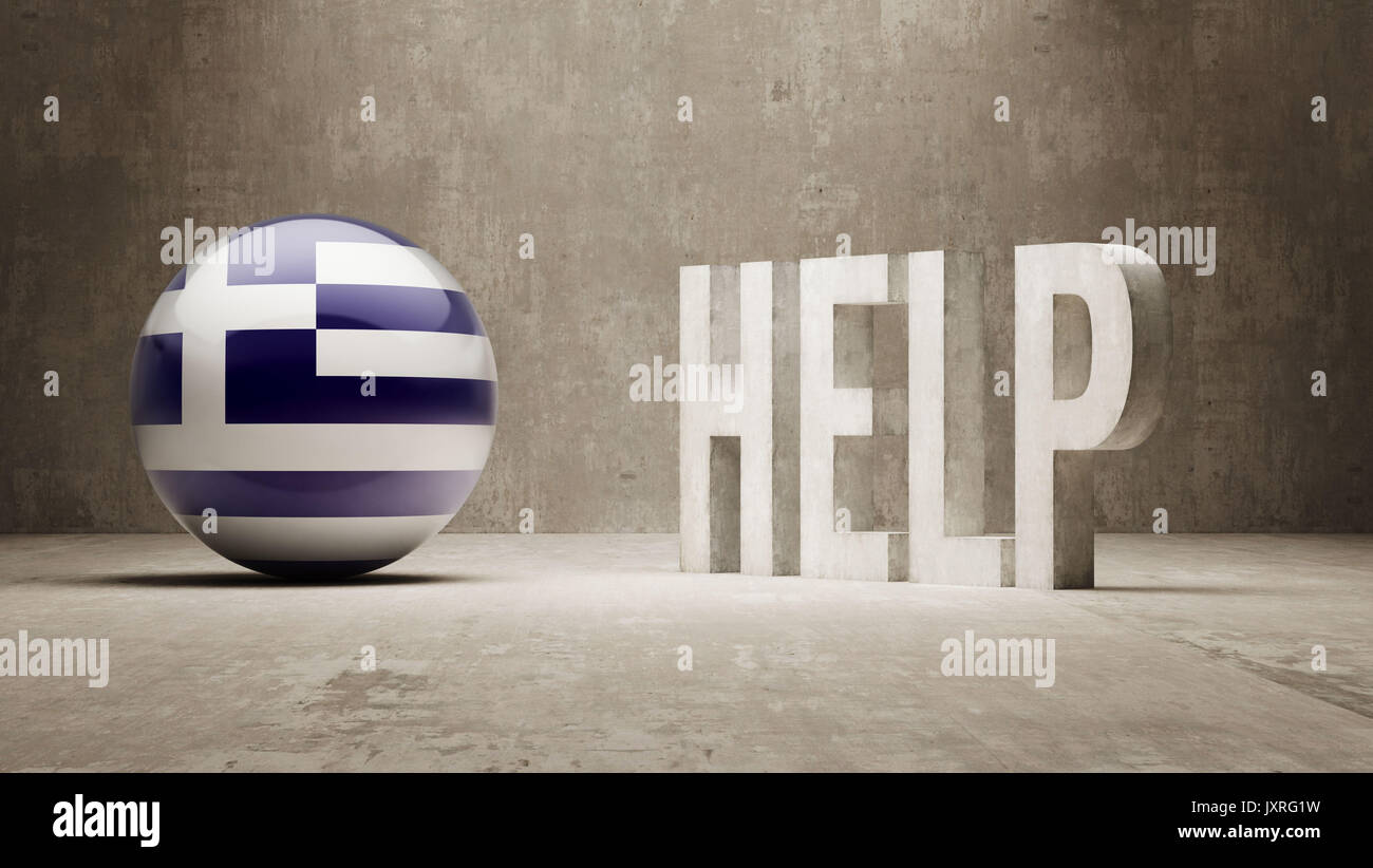 Greece High Resolution Help Concept Stock Photo - Alamy