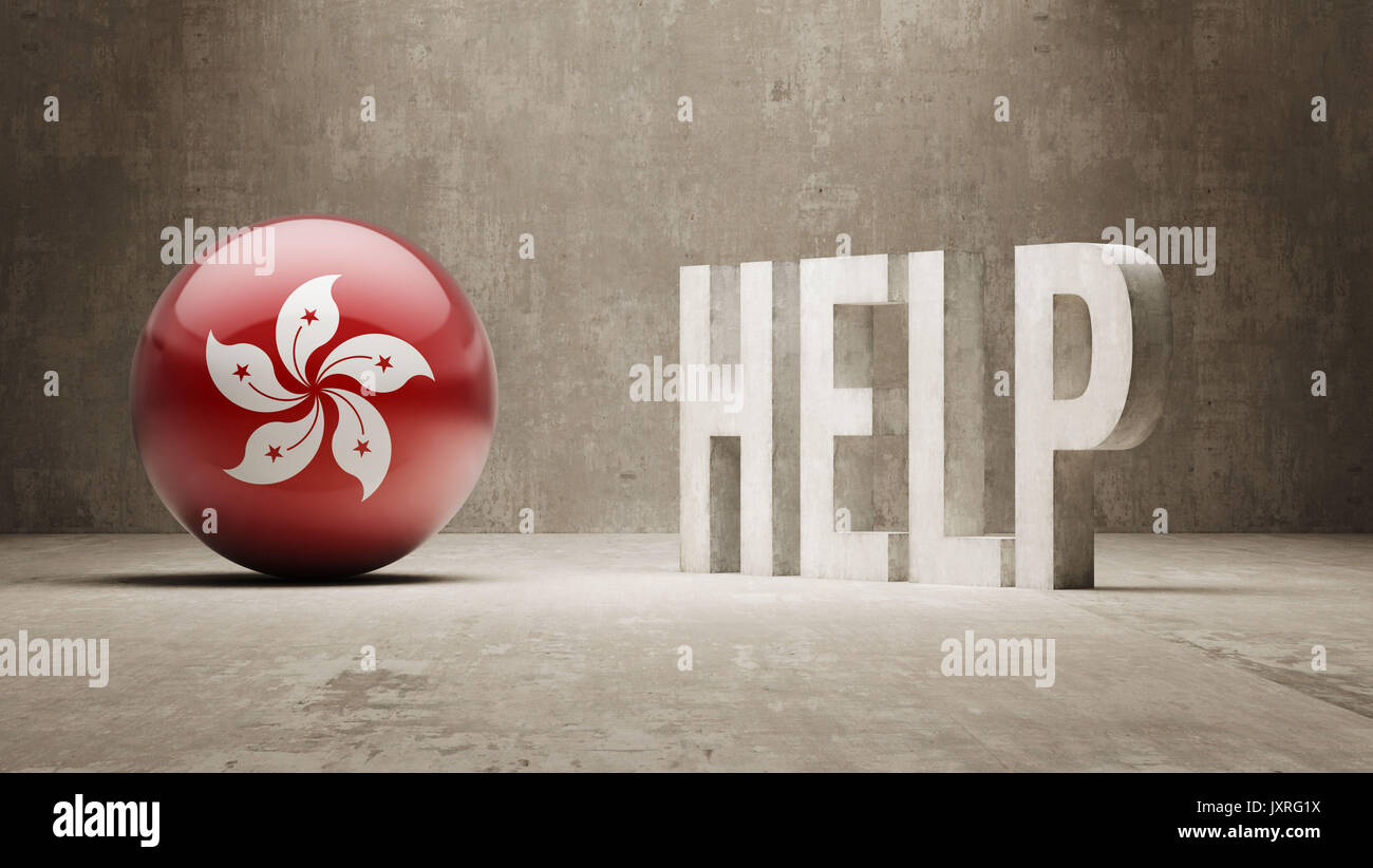 Hong Kong High Resolution Help Concept Stock Photo - Alamy