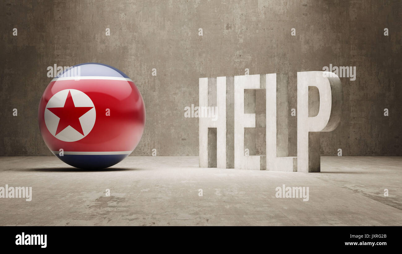 North Korea High Resolution Help Concept Stock Photo - Alamy