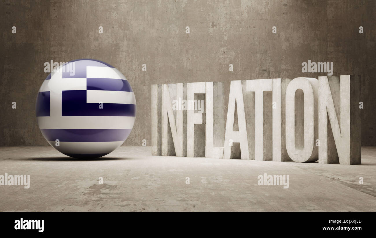 Greece High Resolution Inflation Concept Stock Photo - Alamy