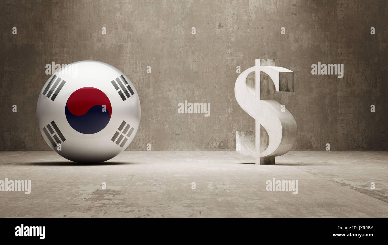 South Korea High Resolution Money Sign Concept Stock Photo - Alamy