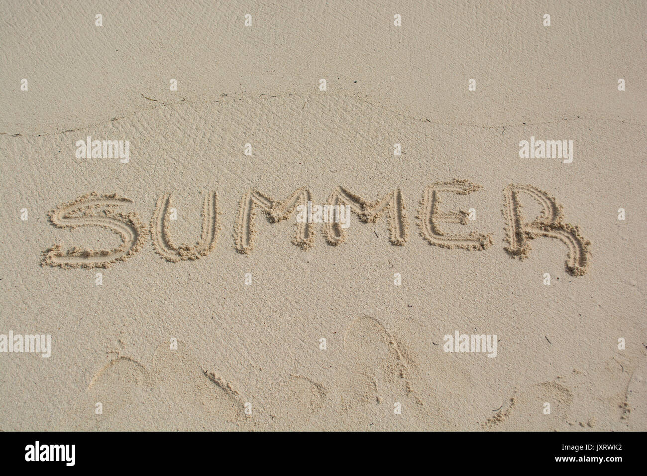 Summer with the word getting washed Stock Photo - Alamy