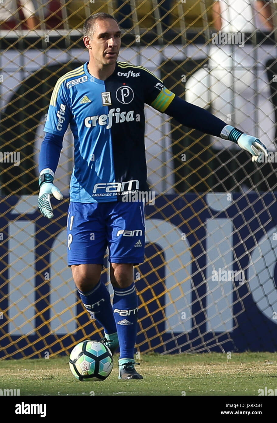 Volta Redonda, Brazil. 13th Aug, 2017. Goalkeeper Fernando Prass of SE ...