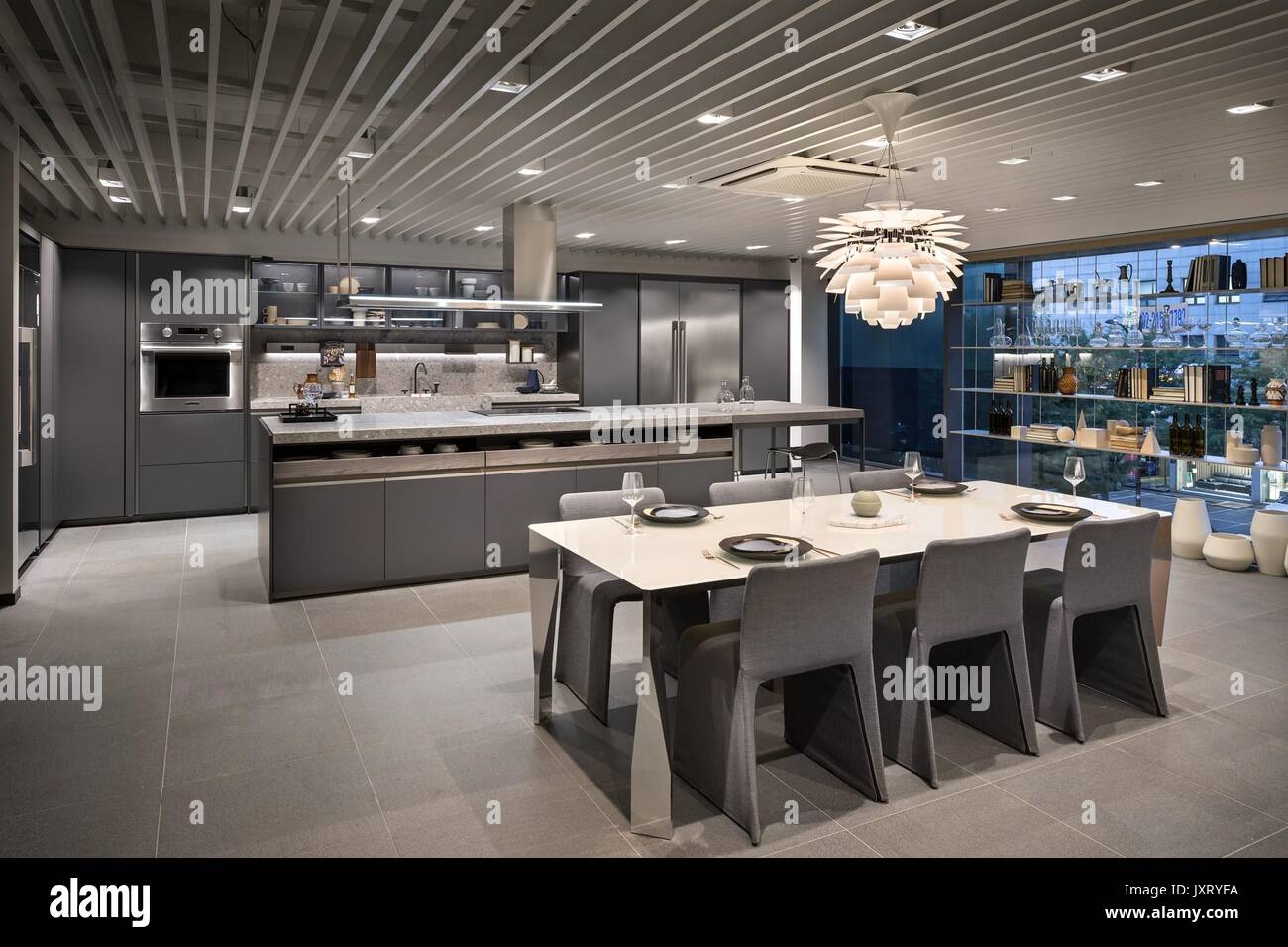 LG kitchen showroom Shown is LG Electronics Inc.'s "Signature Kitchen ...