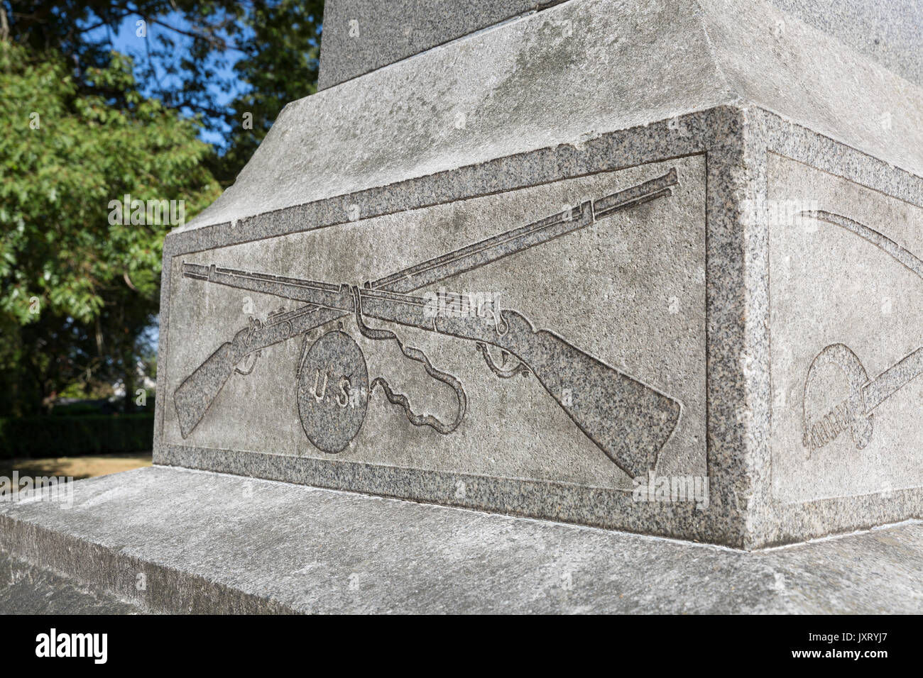 Seattle, United States. 16th Aug, 2017. Crosses rifles insignia on the ...