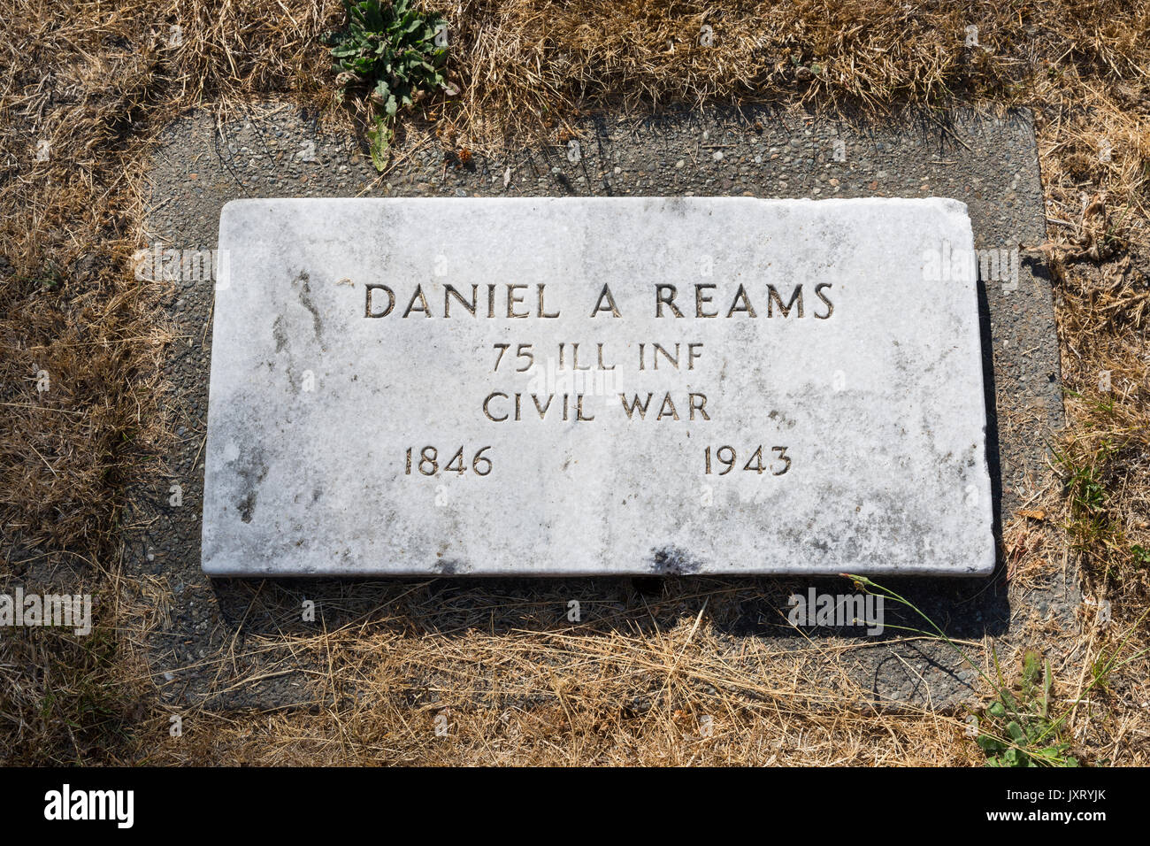 Seattle, United States. 16th Aug, 2017. Headstone of a Civil War ...