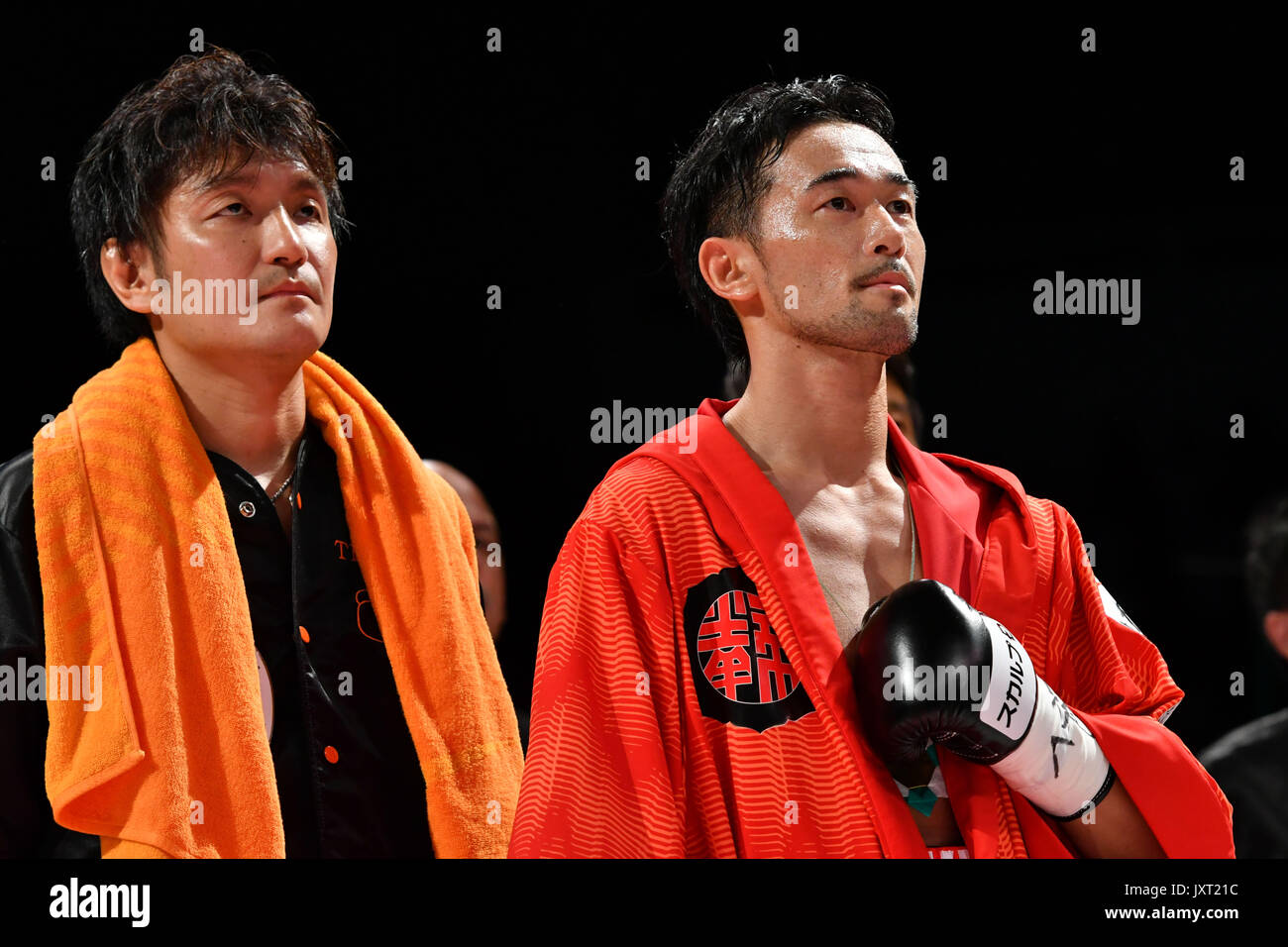 Kyoto, Japan. 15th Aug, 2017. (R-L) Shinsuke Yamanaka (JPN), Shin ...