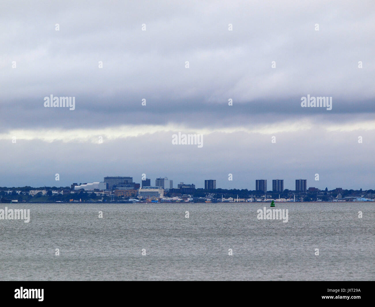 Southend on sea, Essex as seen from Sheerness, Kent. 17 August, 2017 ...