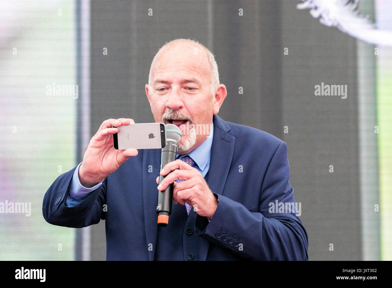 Southport, Merseyside, 17th August 2017. Flower Show. Local celebrity ...