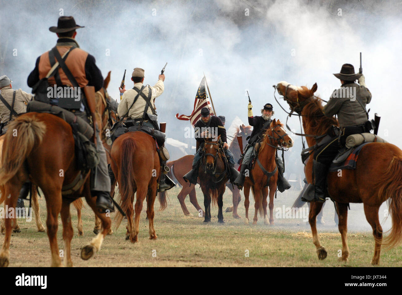 Bridgeport, AL, USA. 25th Mar, 2012. Civil War cavalry reenactors at ...