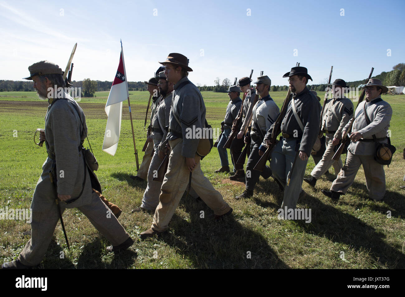 Hampton, GA, USA. 14th Nov, 2015. 1860s-era military buffs, portraying ...