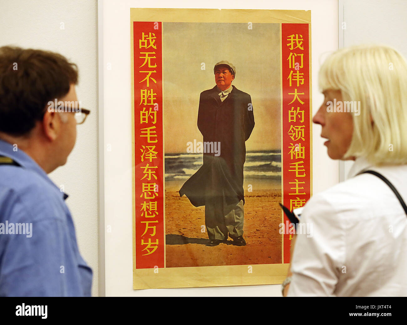 Berlin, Germany. 17th Aug, 2017. A poster of Mao Zedong is shown at ...