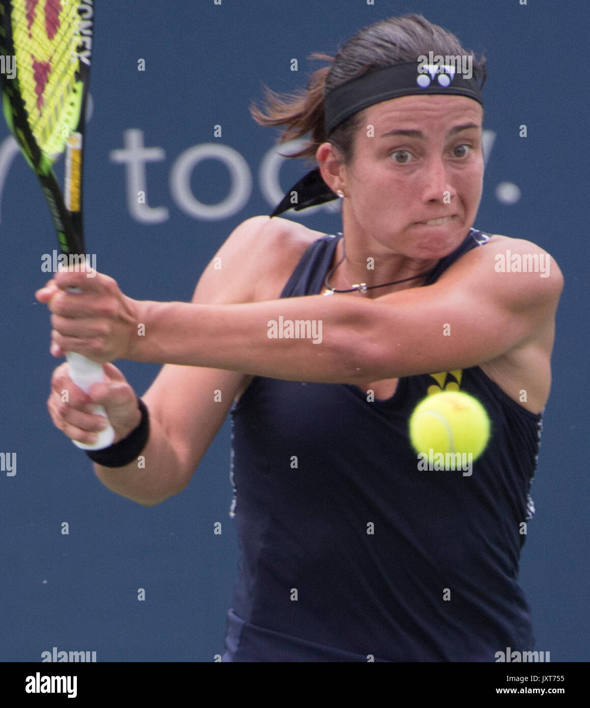 Ohio, USA. 17th Aug, 2017. Anastasia Sevastova (LAT) loses to Simona ...