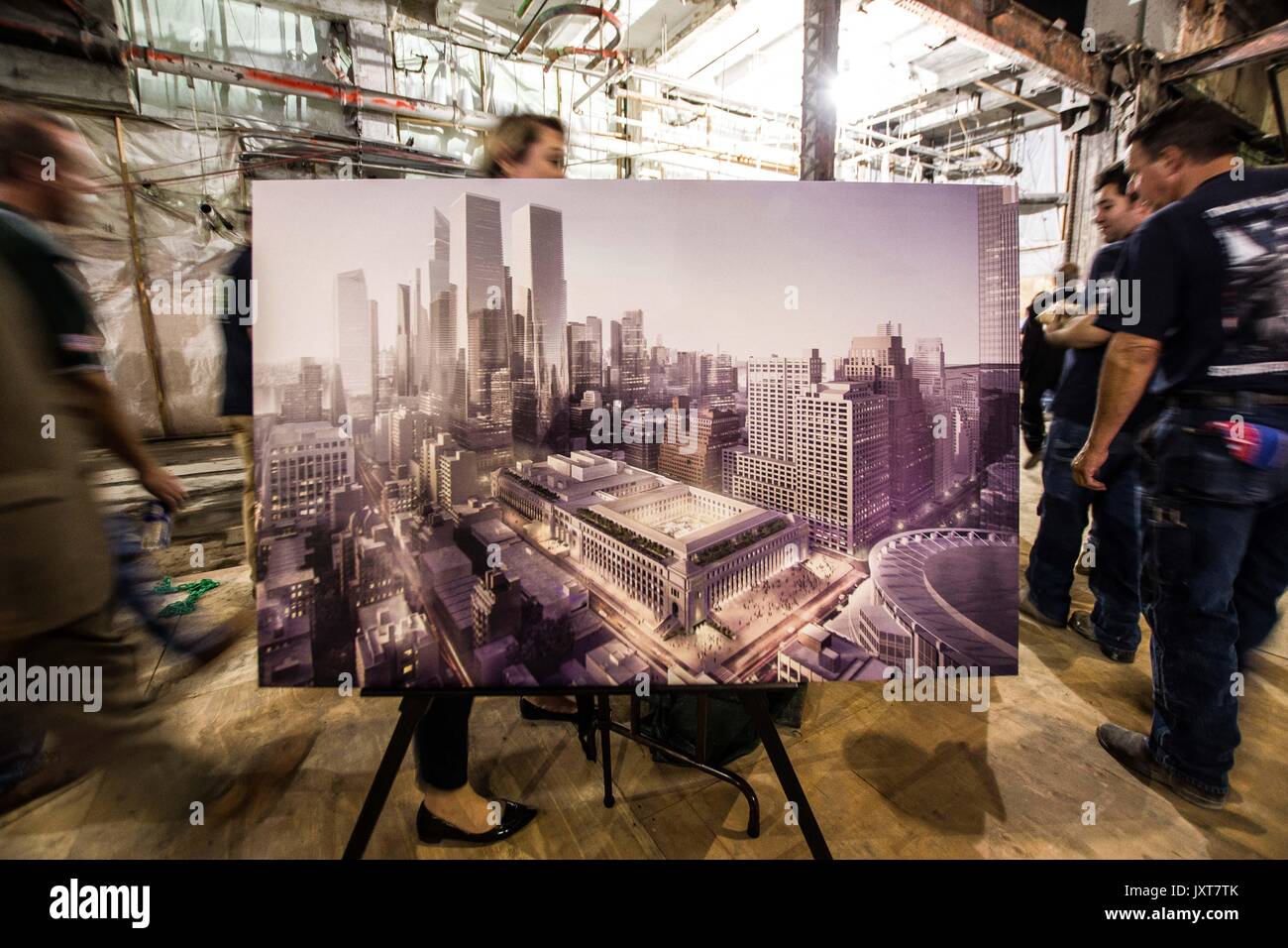 New York City, New York, USA. 17th Aug, 2017. Photo of the completed ...