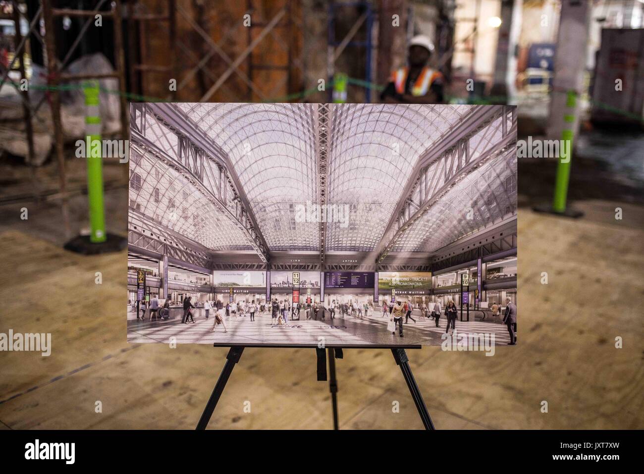 New York City, New York, USA. 17th Aug, 2017. Photo of the completed ...