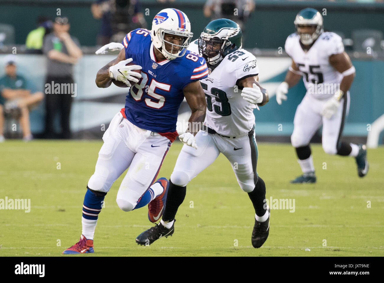 August 17, 2017: Buffalo Bills tight end Charles Clay (85) with the ...
