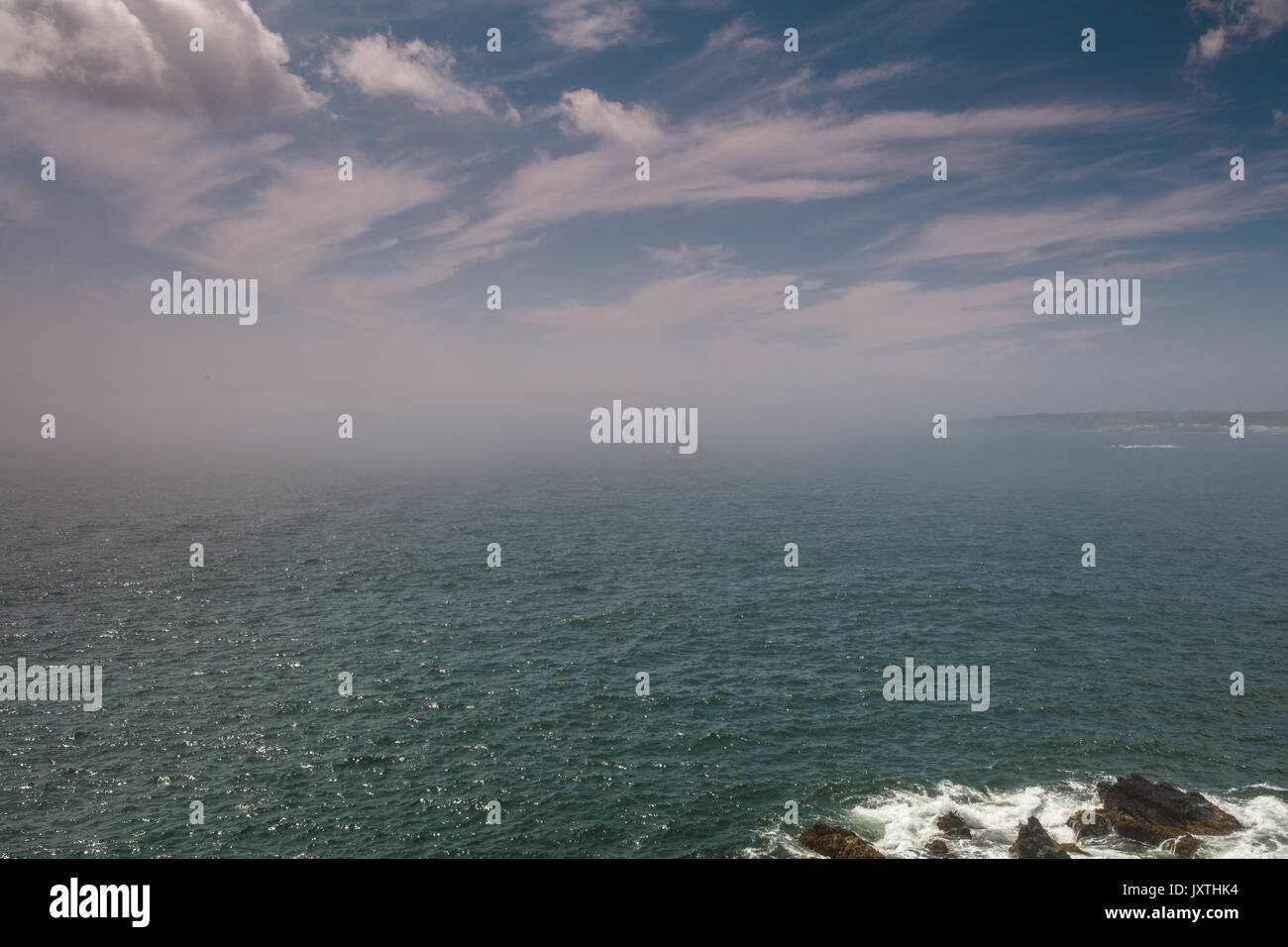 Lifting fog off of Fort Wetherill in Jamestown, RI Stock Photo - Alamy