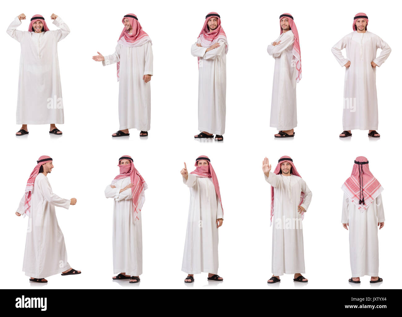 Arab man isolated on white background Stock Photo - Alamy