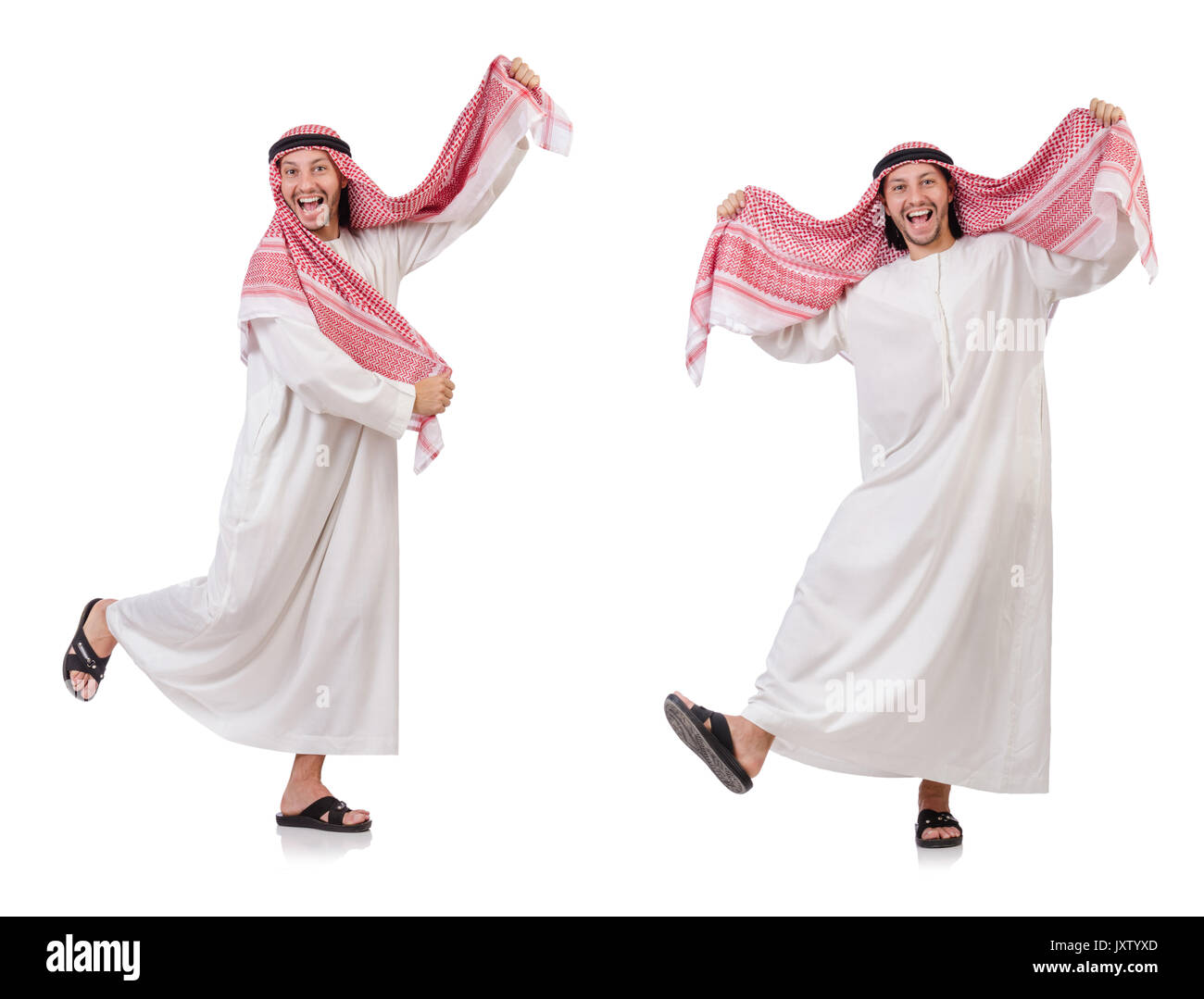 Arab man isolated on white background Stock Photo - Alamy