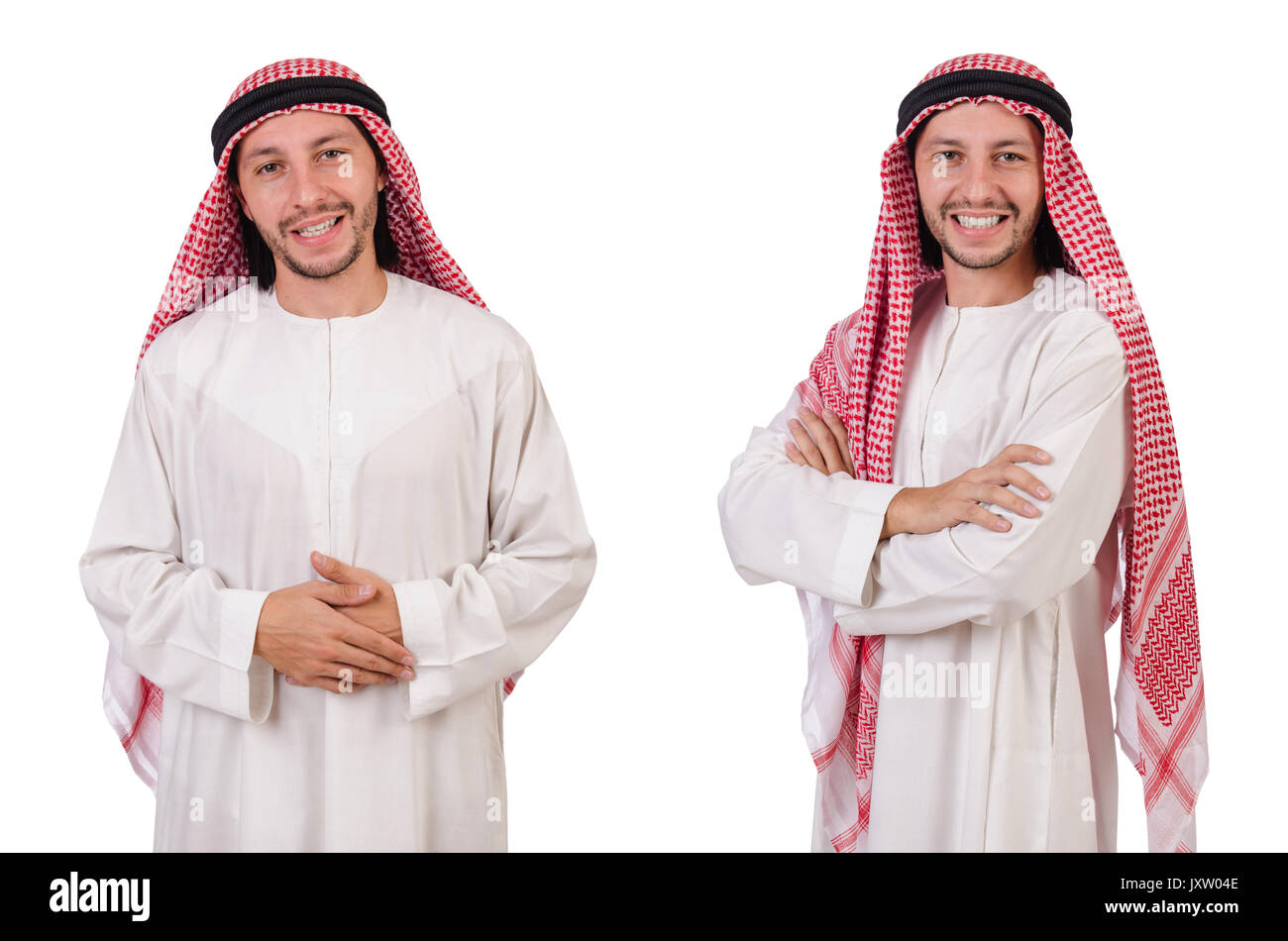 Arab man isolated on white background Stock Photo - Alamy