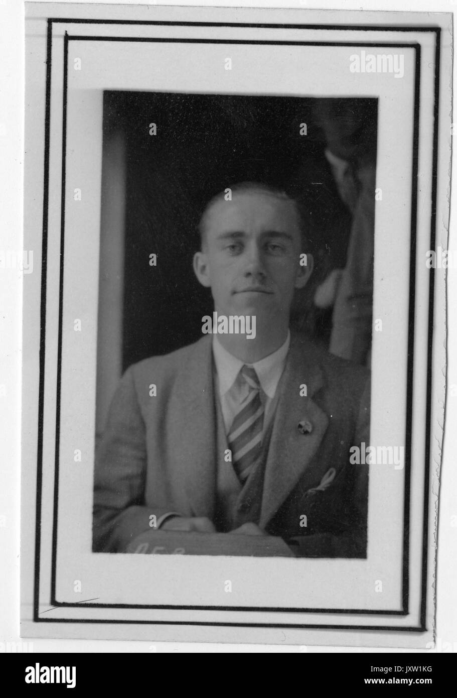Allen Buzzell, Portrait photograph, Chest up, Full face, c 20 years of ...