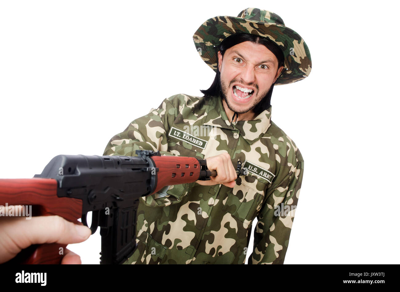 Military army soldier weapon rifle courage aiming hi-res stock ...