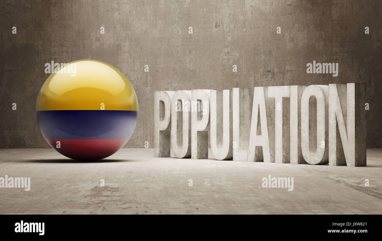 Colombia High Resolution Population Concept Stock Photo - Alamy