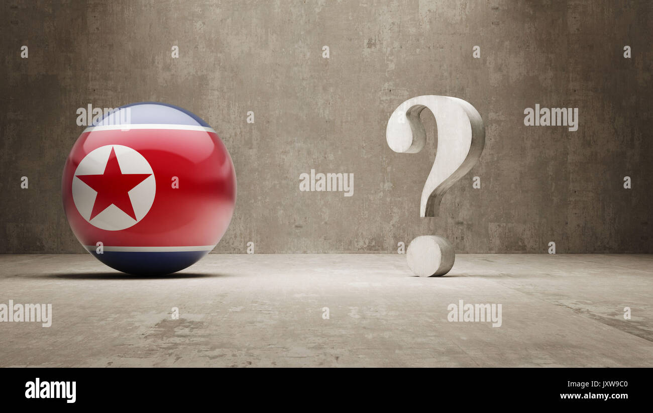 North Korea High Resolution Question Mark Concept Stock Photo - Alamy