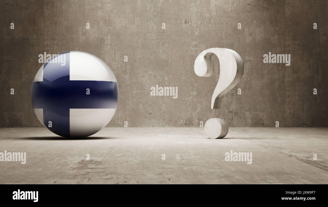 Finland High Resolution Question Mark Concept Stock Photo - Alamy