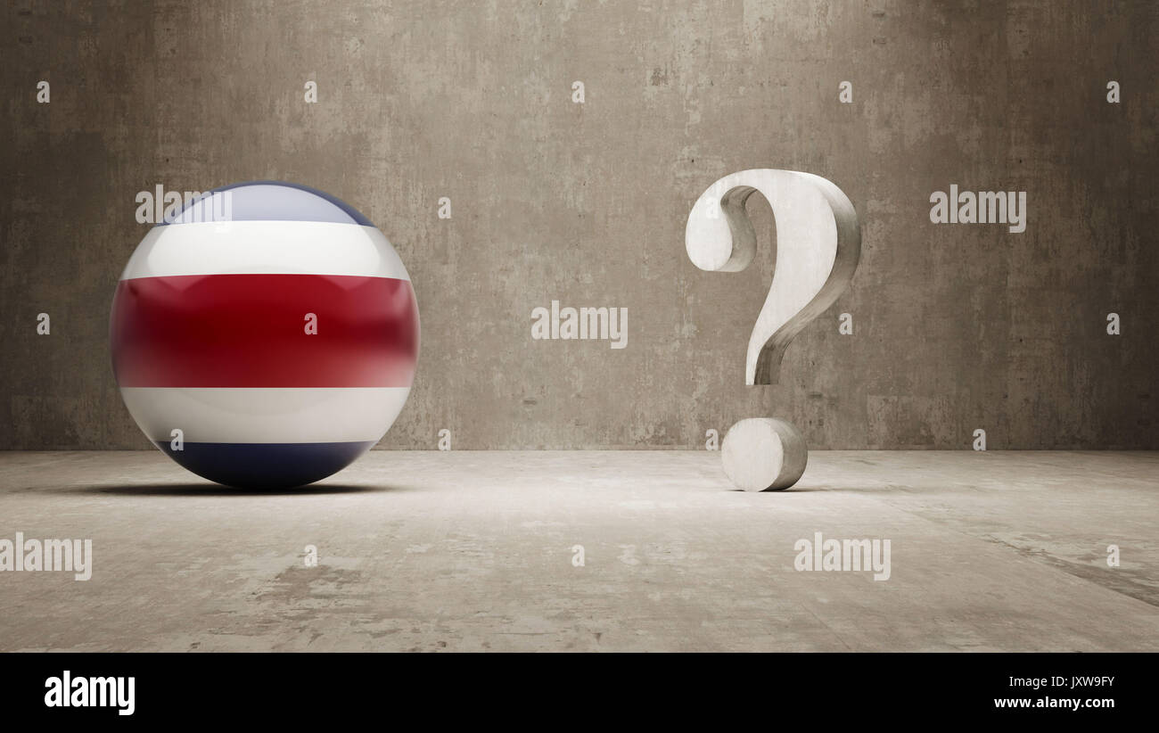 Costa Rica High Resolution Question Mark Concept Stock Photo - Alamy
