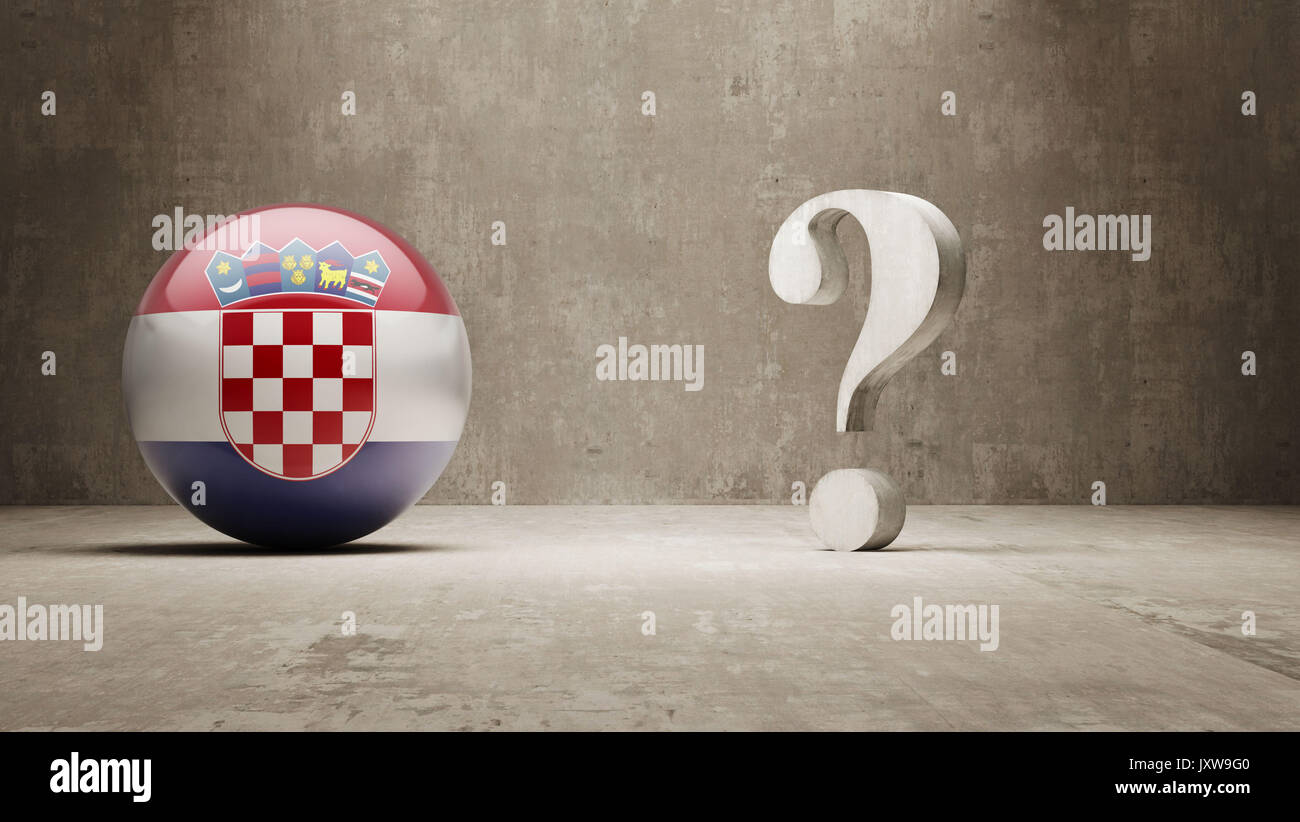 Croatia High Resolution Question Mark Concept Stock Photo - Alamy