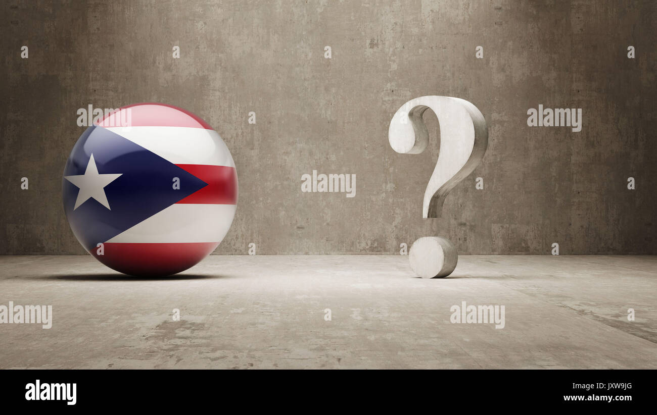 Puerto Rico High Resolution Question Mark Concept Stock Photo - Alamy