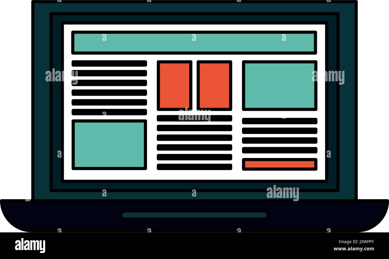 Document Business Working On Screen Stock Vector Images - Alamy