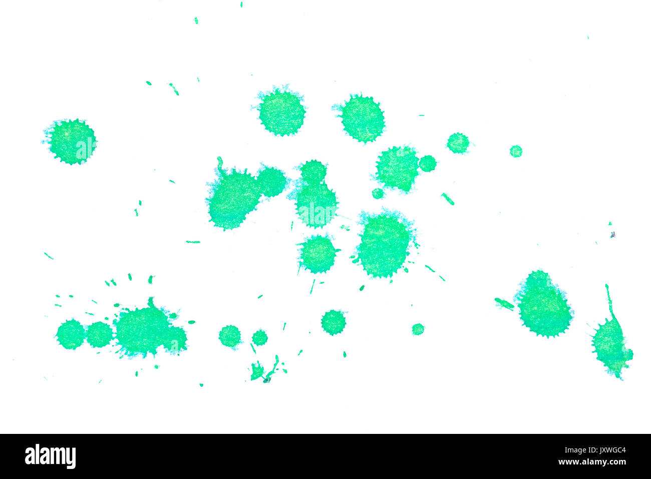 Abstract green ink splash. Ink blots. Elements of design. The water ...