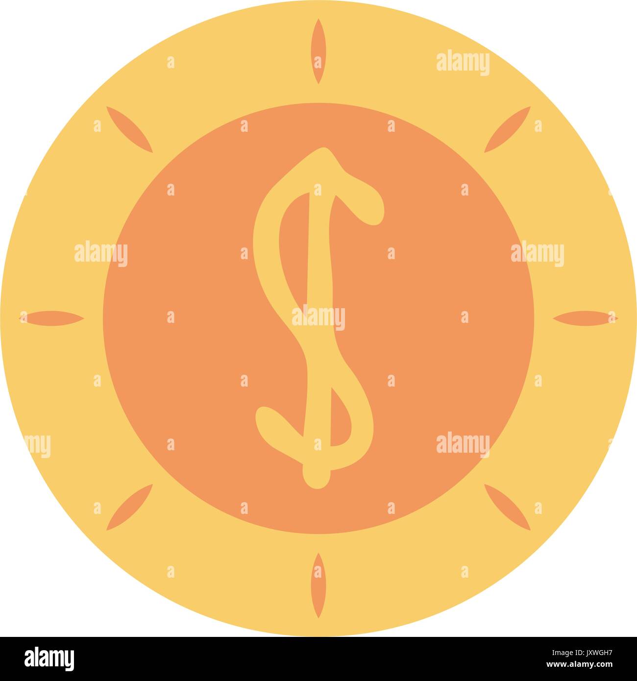 dollar coin icon image Stock Vector Image & Art - Alamy